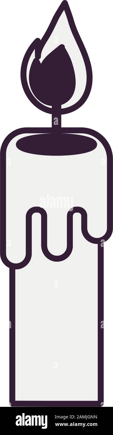 candle fire flame isolated icon Stock Vector Image & Art - Alamy