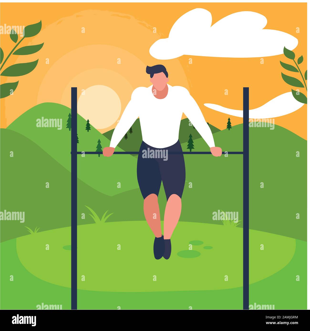 Horizontal Bar Gymnastics Cut Out Stock Images And Pictures Alamy