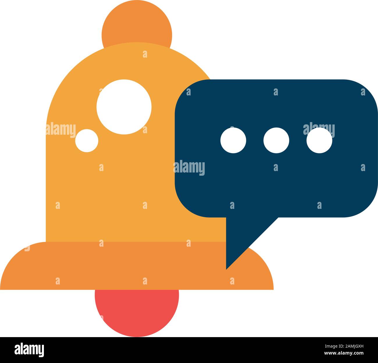 Notification bell speech bubble Stock Vector Images - Alamy