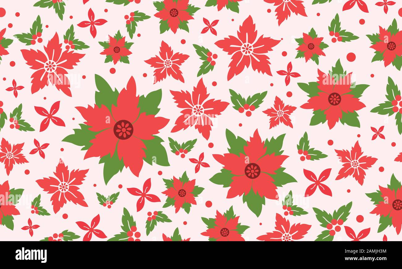 Abstract flower pattern background for Merry Christmas, with simple of ...