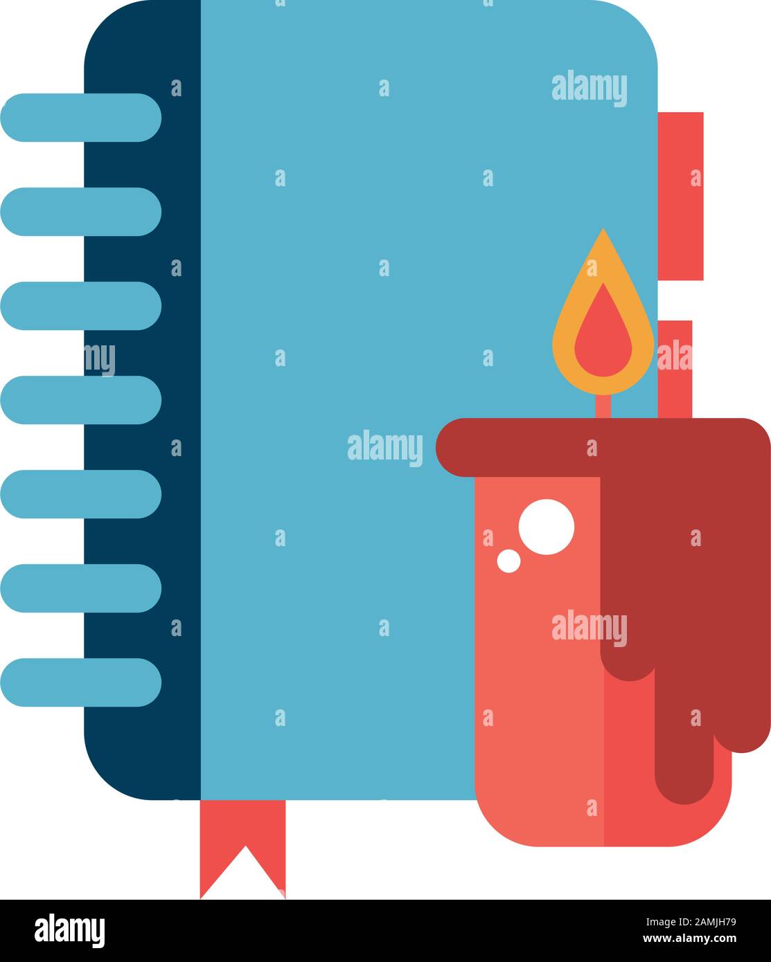 candle fire flame with notebook Stock Vector Image & Art - Alamy