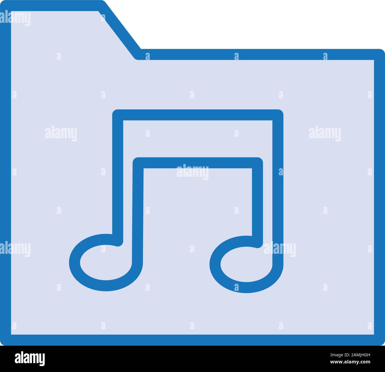 folder with music note sound Stock Vector Image & Art - Alamy
