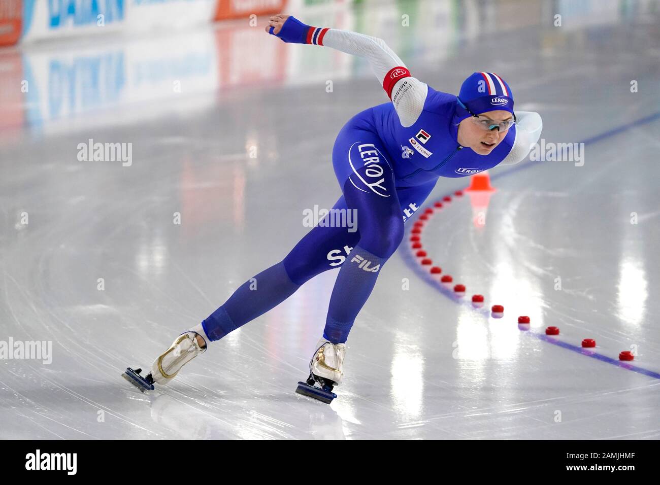 Hege Bokko (NOR) 1000 meter during ISU European Speed Skating ...
