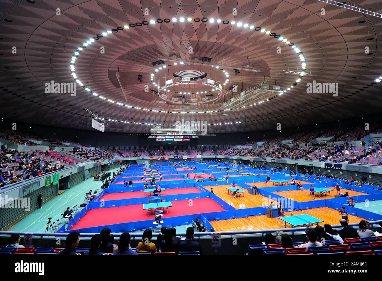 Osaka, Japan. 13th Jan, 2020. General view Table Tennis : All Japan ...