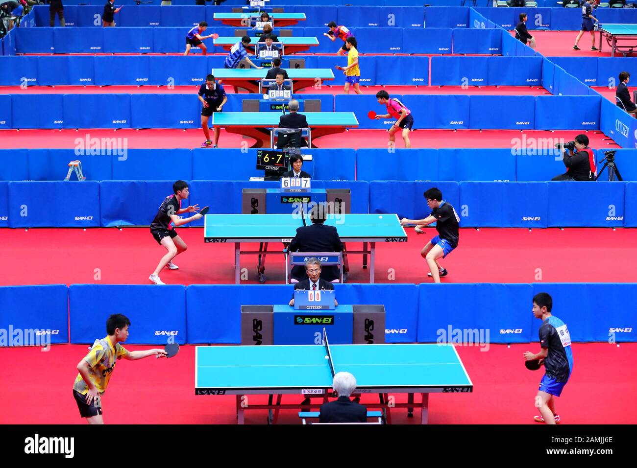 Osaka, Japan. 13th Jan, 2020. General view Table Tennis : All Japan ...