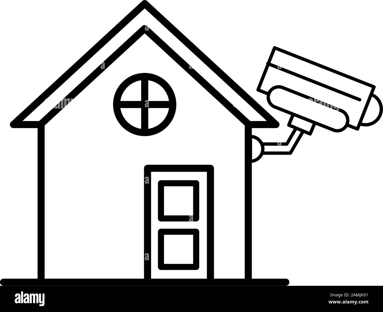 house front facade with cctv camera Stock Vector Image & Art - Alamy