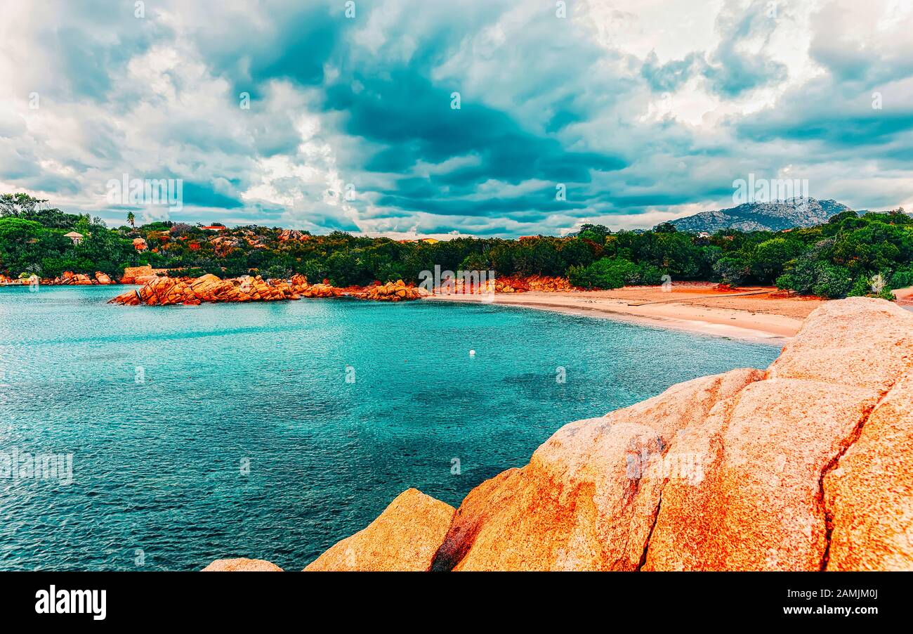 Capriccioli beach in mediterranean hi-res stock photography and images ...