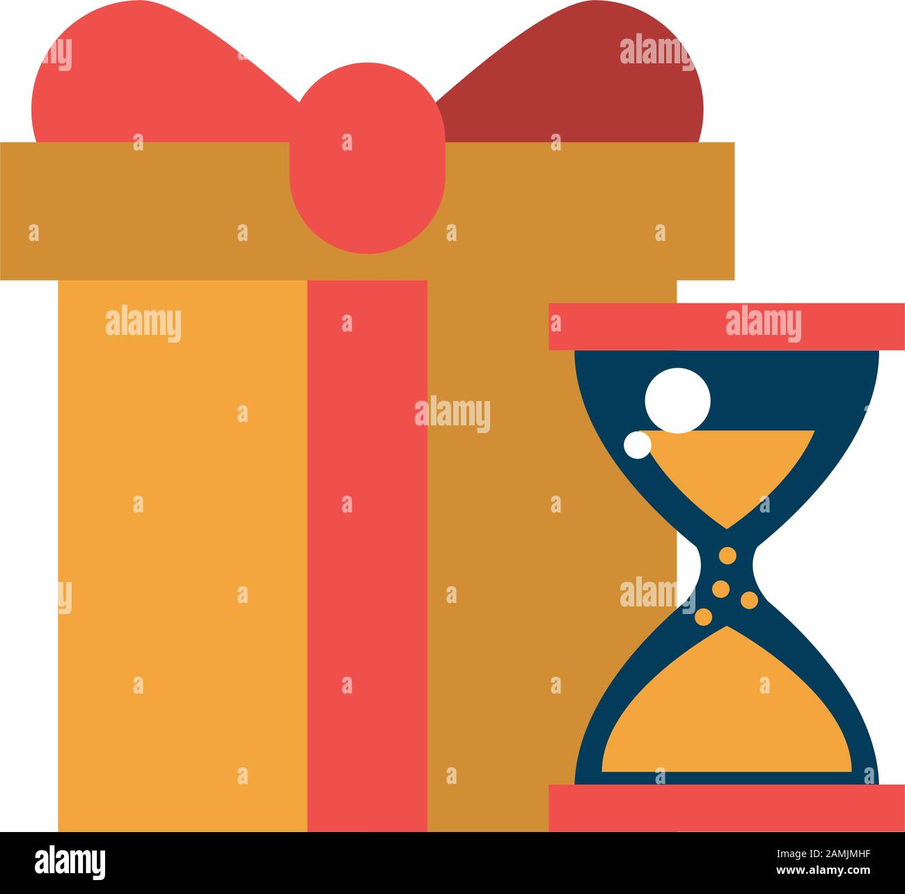 gift box present with hourglass Stock Vector Image & Art - Alamy