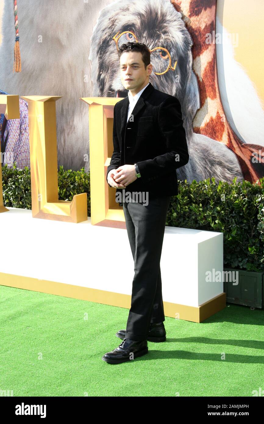 Rami Malek at the Universal Pictures Premiere of "Dolittle". Held at ...