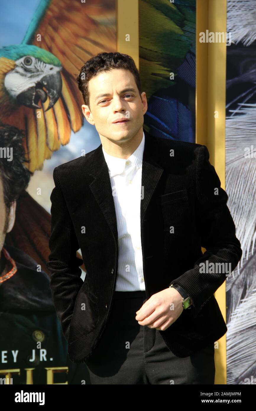 Rami Malek at the Universal Pictures Premiere of "Dolittle". Held at ...