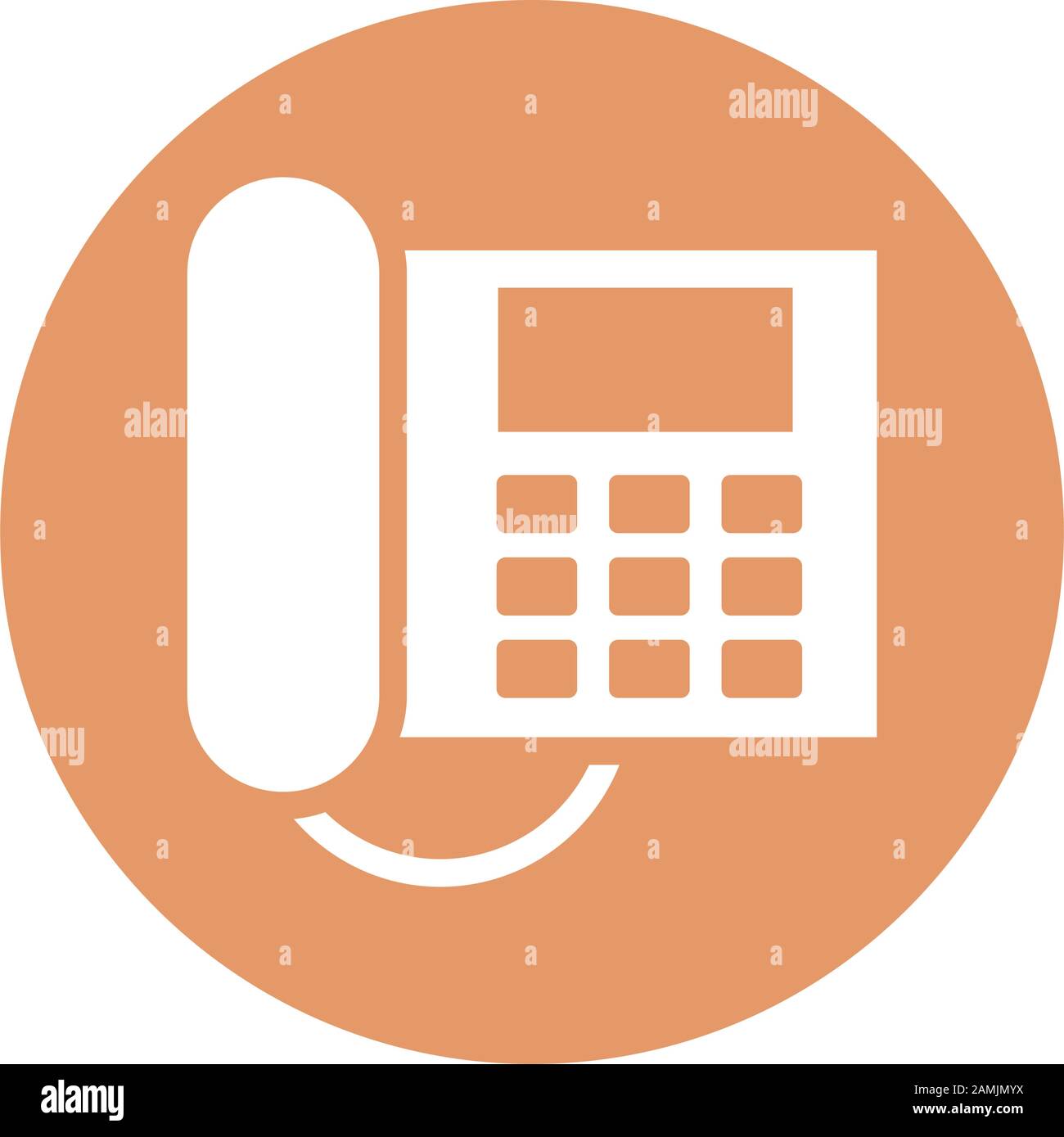 digital telephone communication device isolated icon Stock Vector Image ...