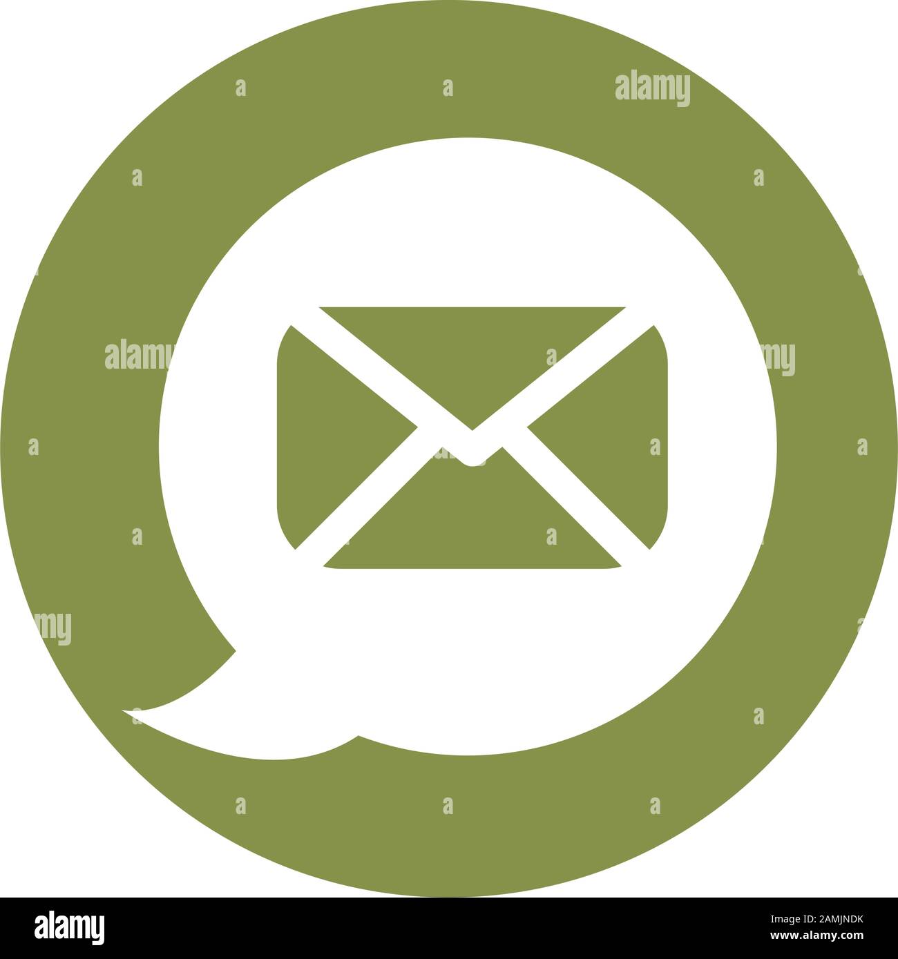 speech bubble with envelope mail send Stock Vector Image & Art - Alamy