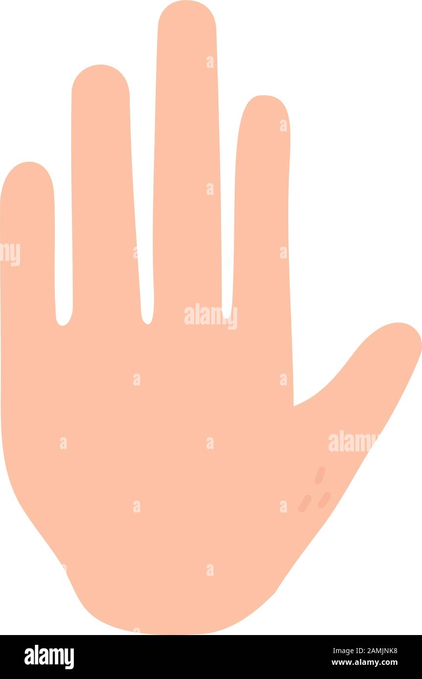 hand high five fingers on white background vector illustration Stock ...