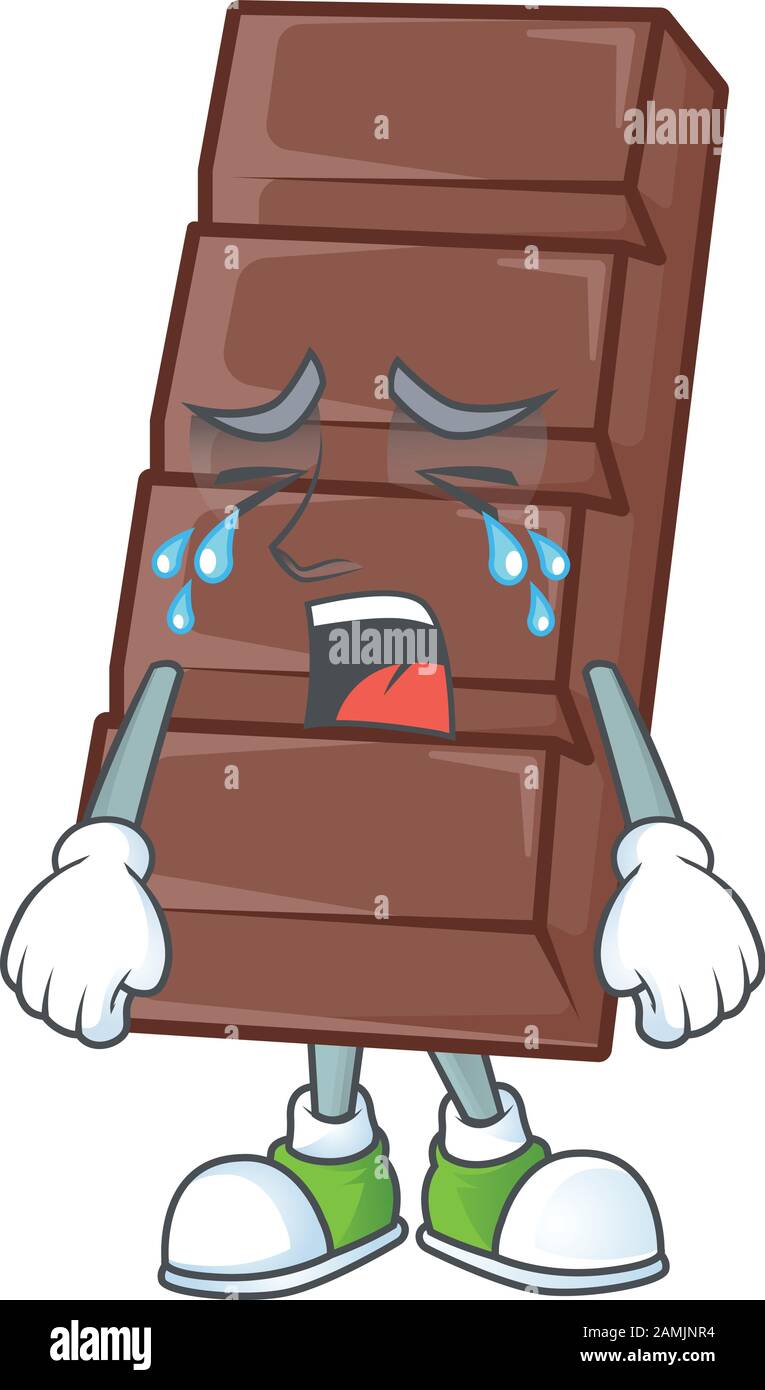 Sad of chocolate bar cartoon mascot style Stock Vector Image & Art - Alamy