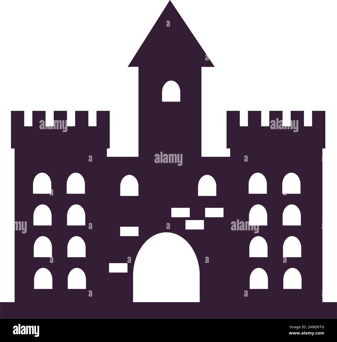 cute fairytale castle isolated icon Stock Vector Image & Art - Alamy