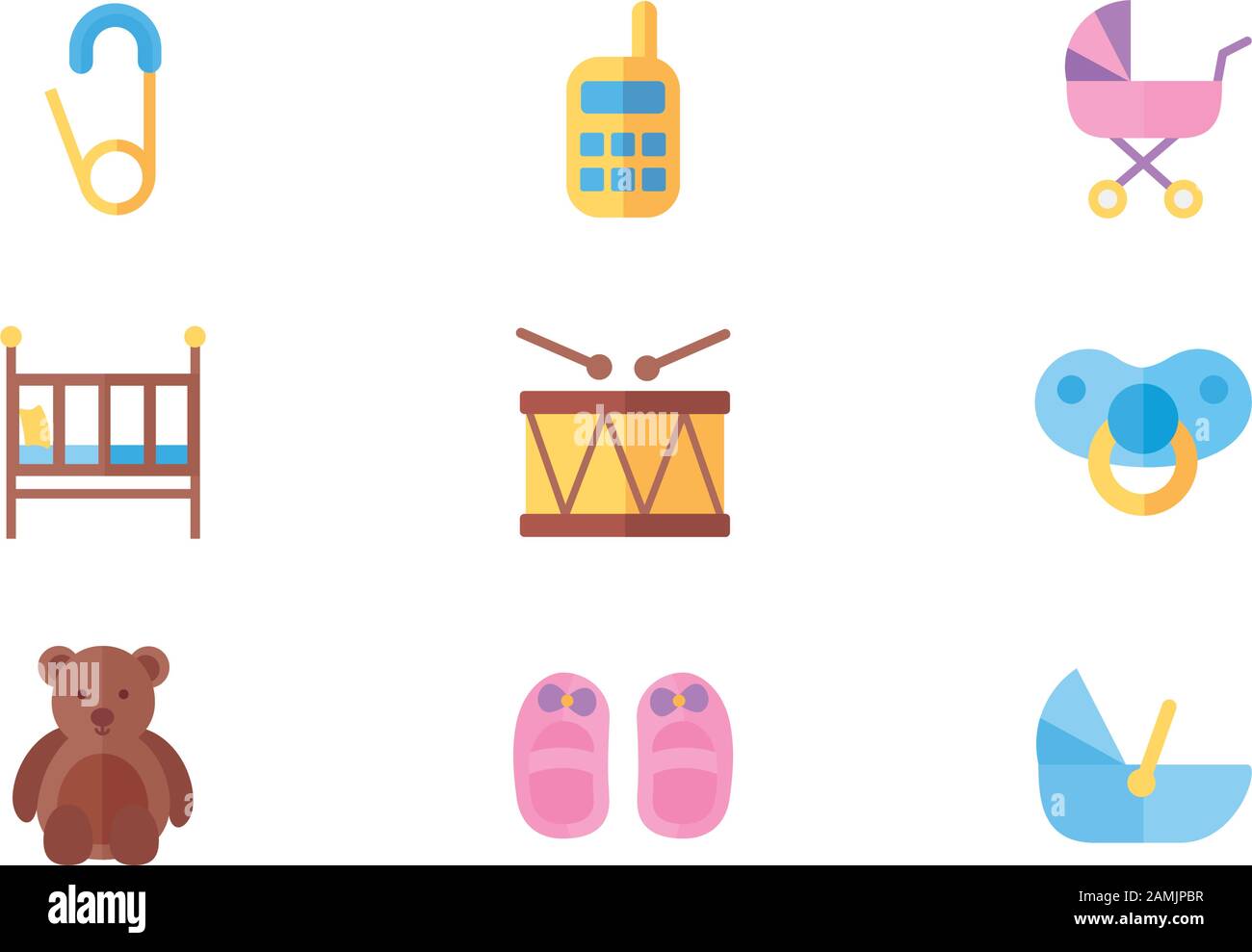 bundle of baby set icons Stock Vector Image & Art - Alamy