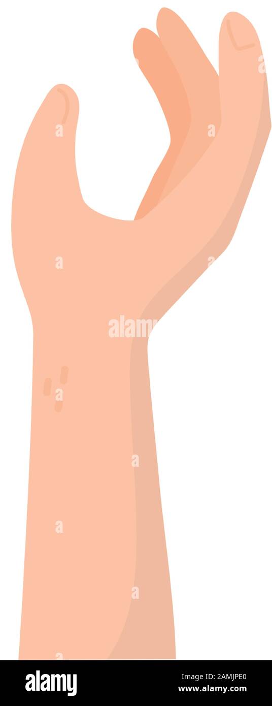 hand gesture support on white background vector illustration Stock ...