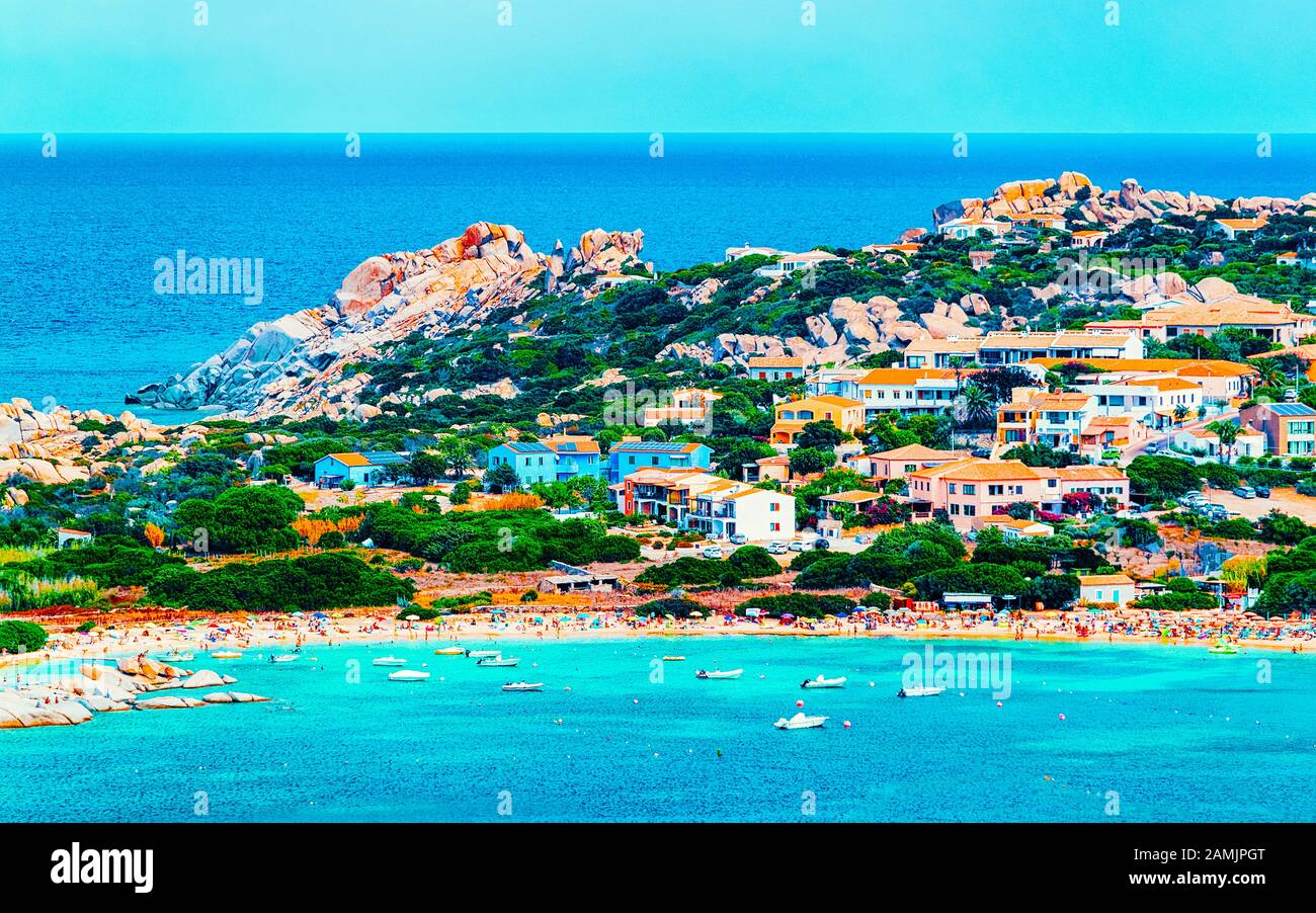 Beach Of Capo Testa Santa Teresa Gallura Sardinia Italy Reflex Stock