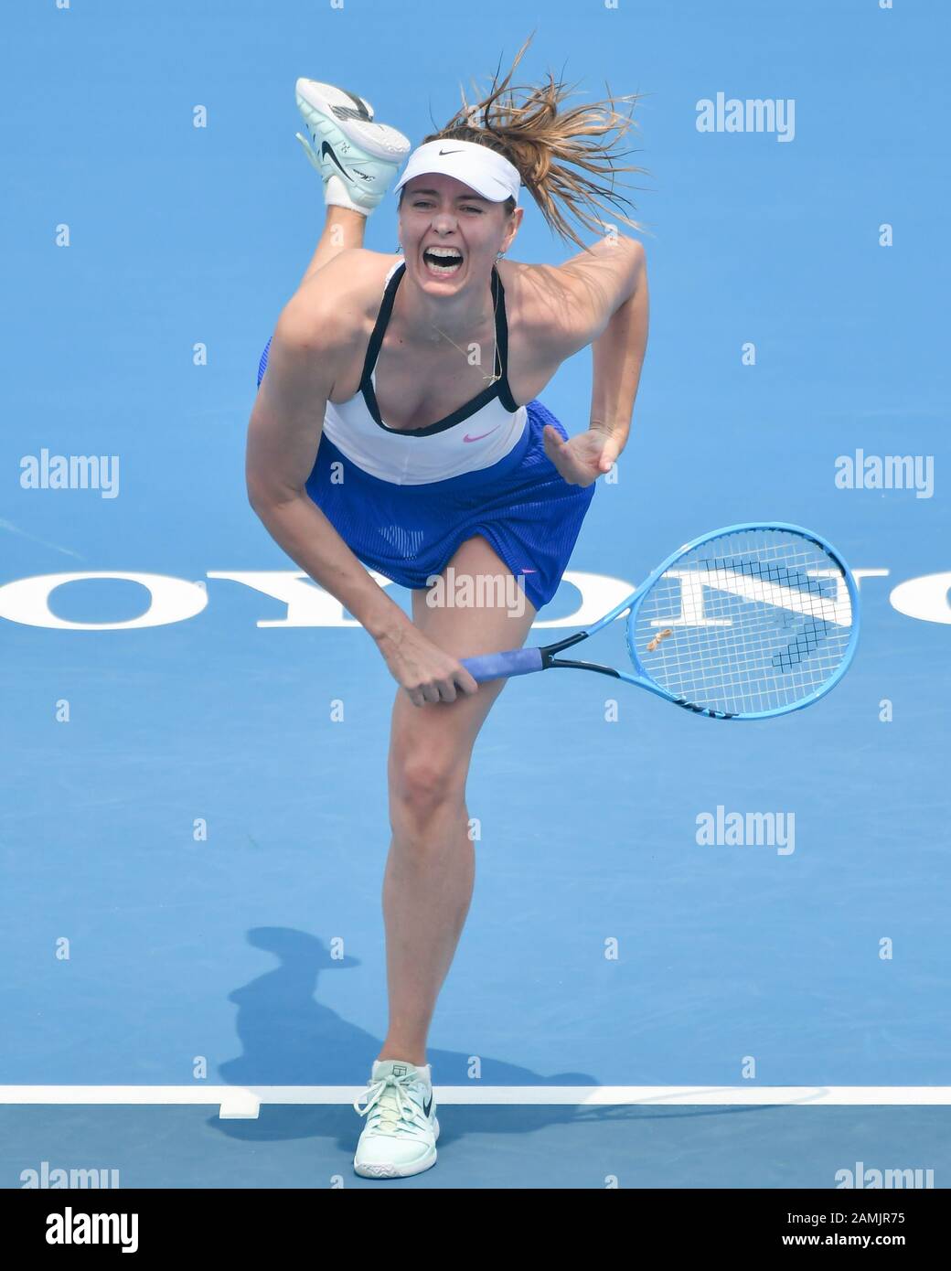 Melbourne, Australia. 14th Jan, 2020. Maria Sharapova (RUS) in action ...