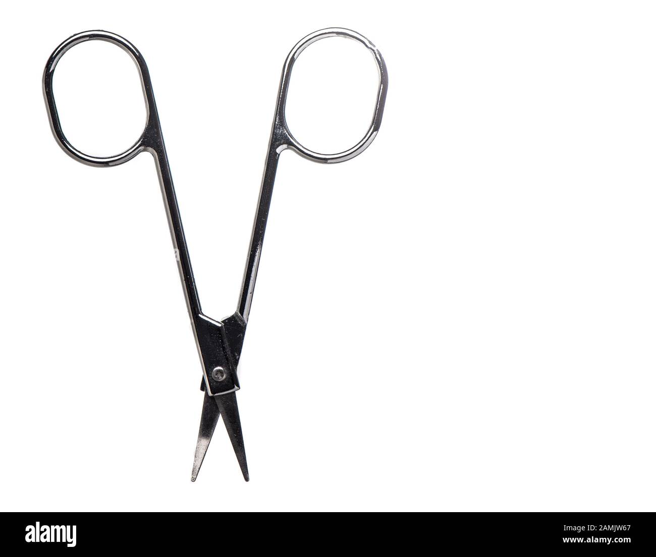 Open Nail scissors isolated on a white background. Nail Health care ...
