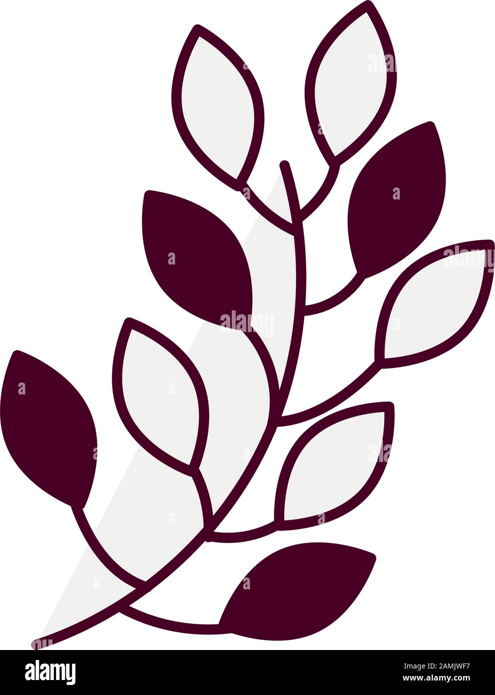 simple leaf desing isolated icon Stock Vector Image & Art - Alamy