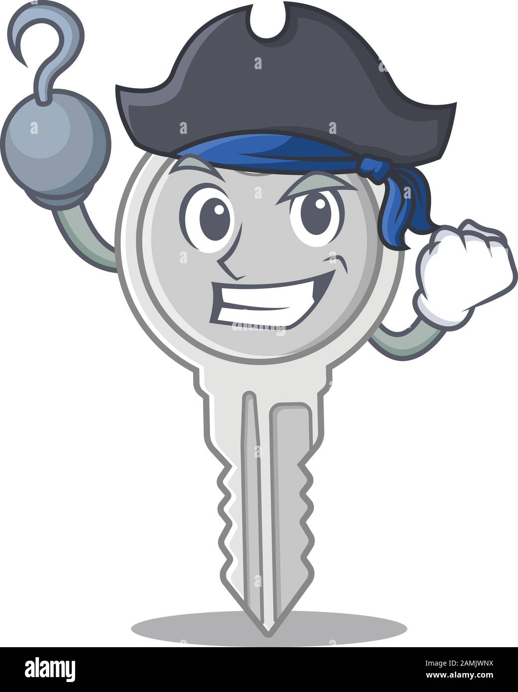 cool and funny key cartoon style wearing hat Stock Vector Image & Art ...