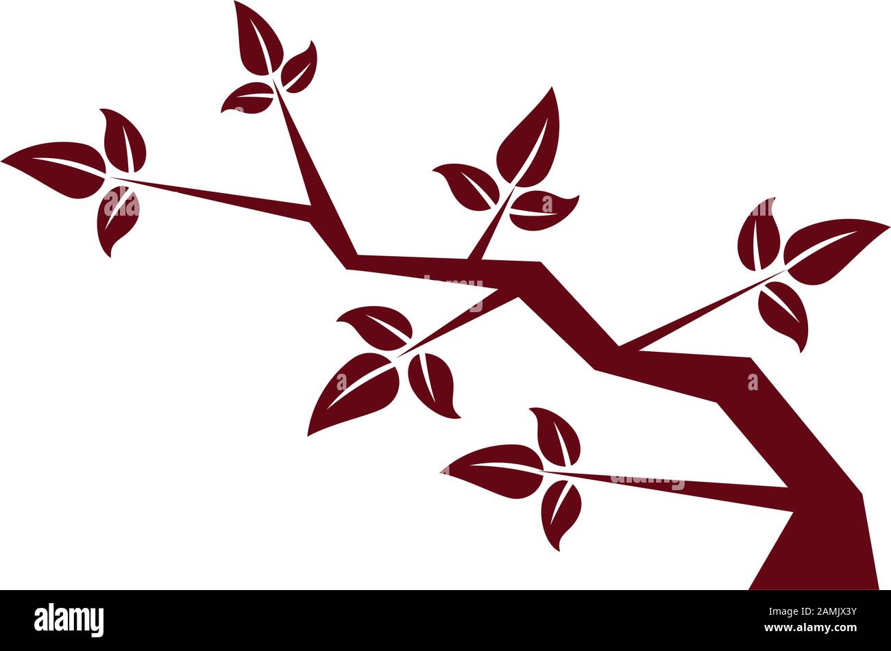 chinese tree branch natural icon Stock Vector Image & Art - Alamy