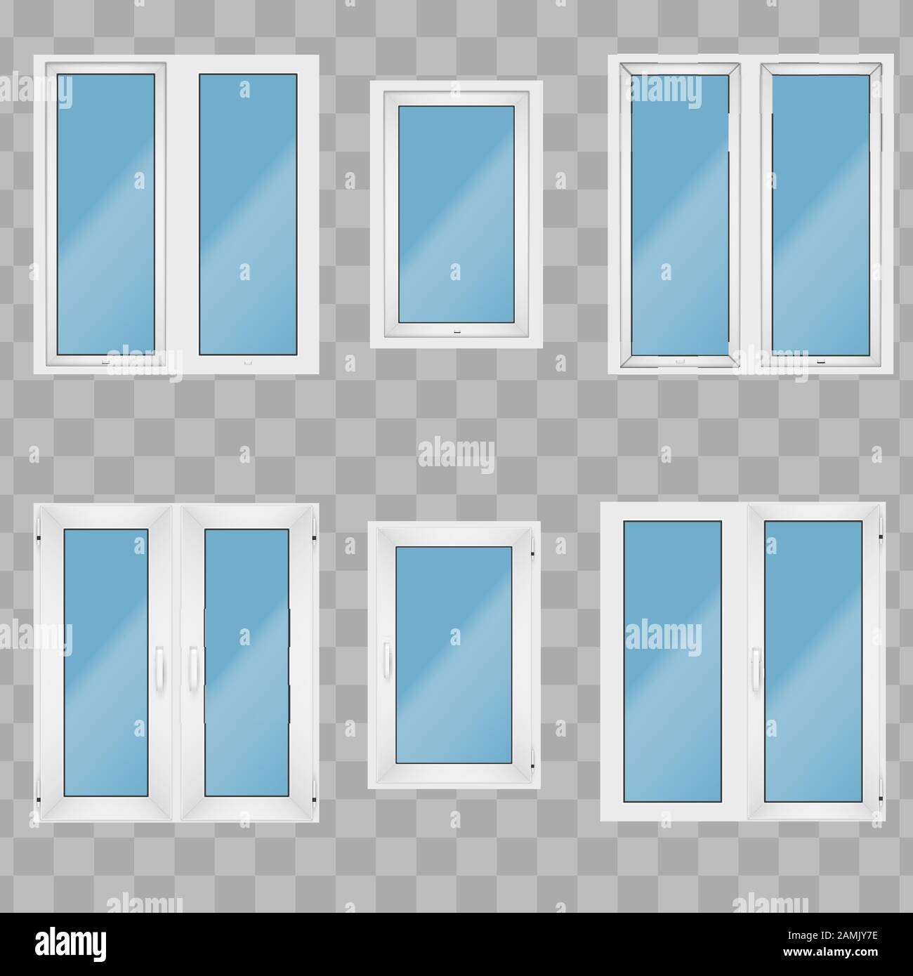 Set of Plastic PVC windows Stock Vector Image & Art - Alamy
