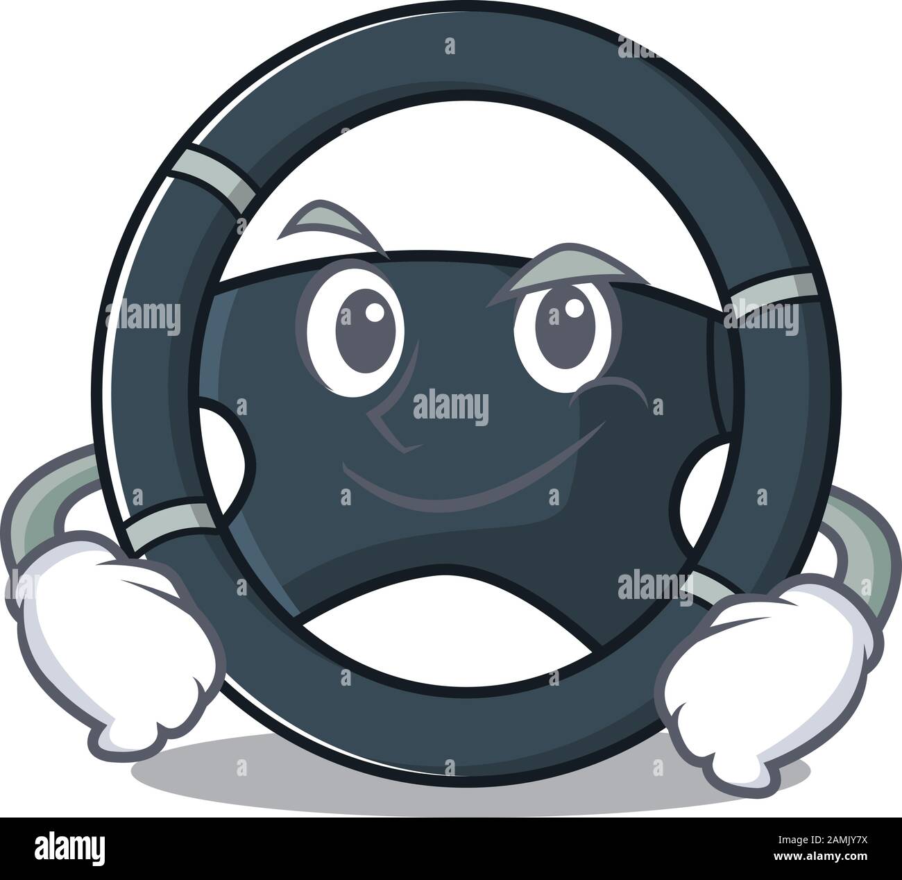 Cool car steering mascot character with Smirking face Stock Vector ...