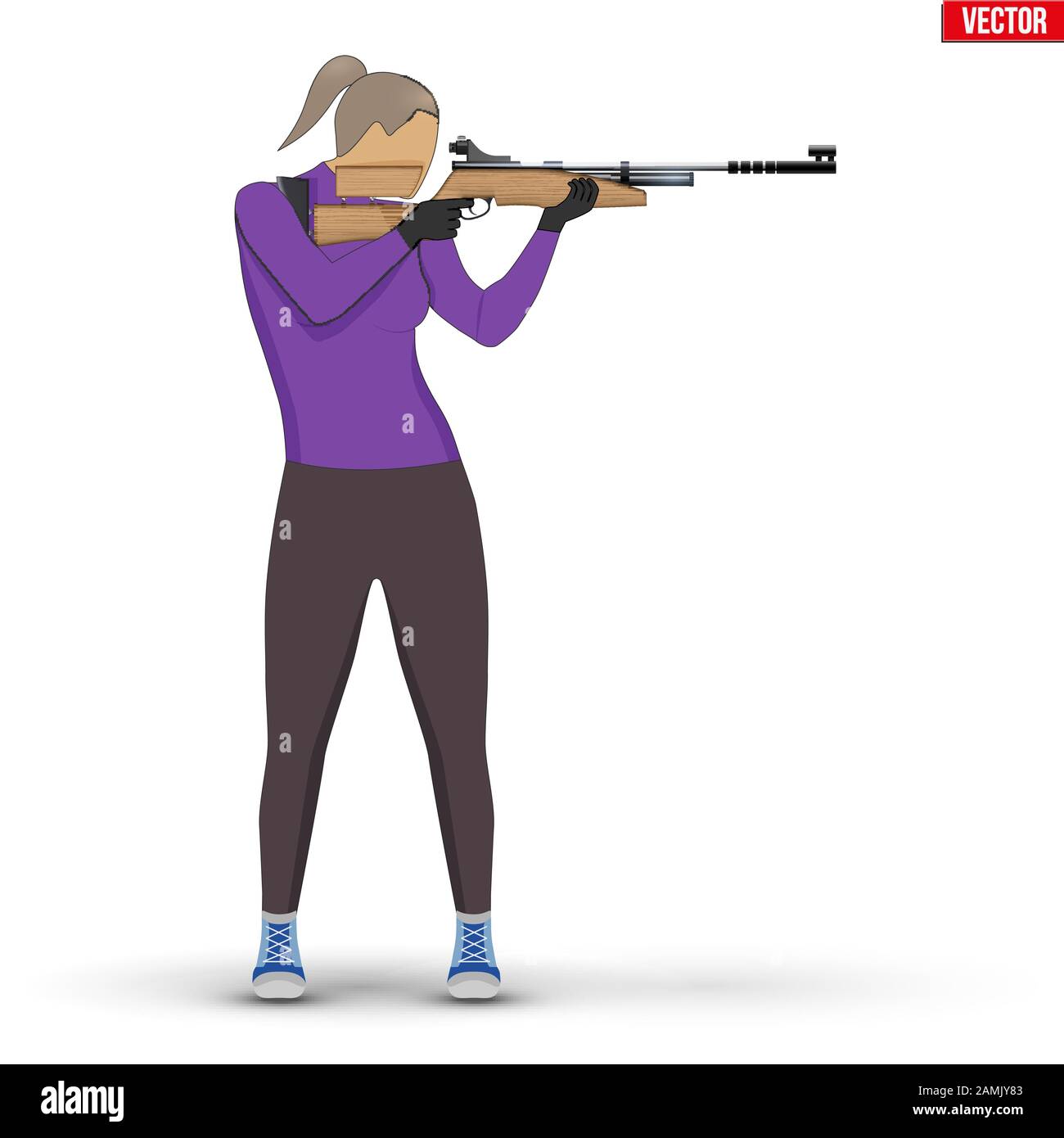Shooter with Air Rifle Stock Vector Image & Art - Alamy