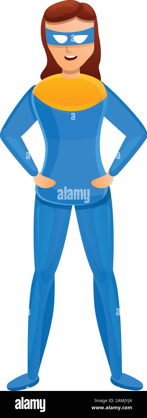 Superhero girl icon. Cartoon of superhero girl vector icon for web ...