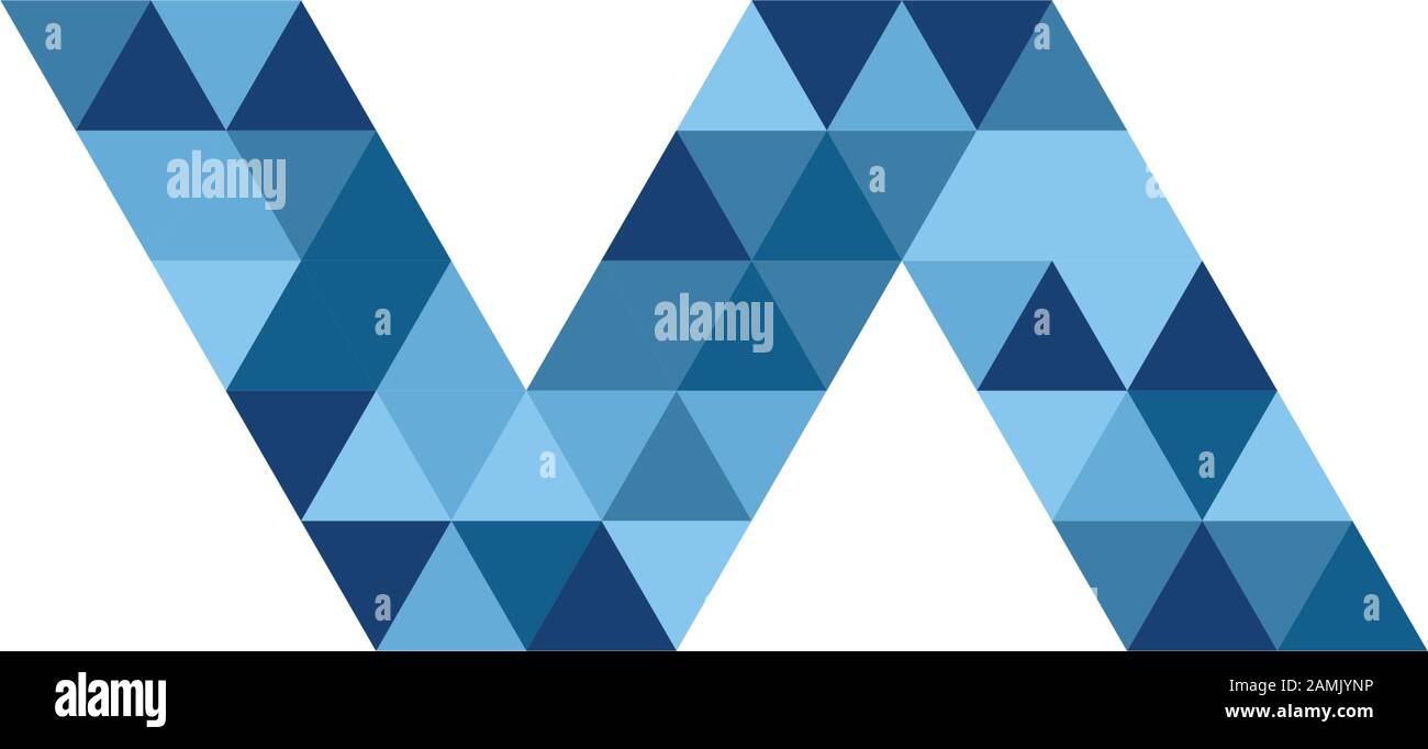 Wave triangles zigzag sign geometric logo. Technology business identity ...