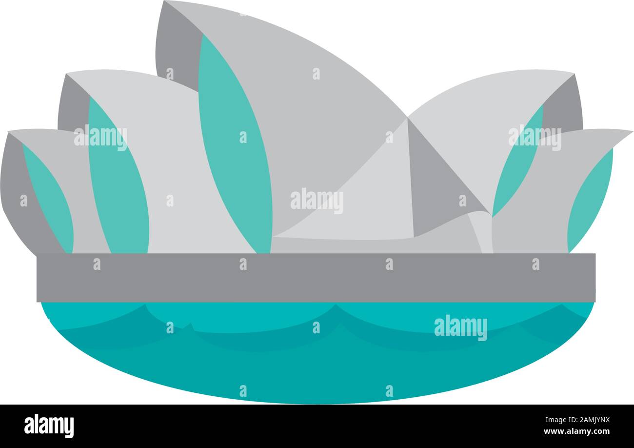 sydney opera house australia icon on white background vector ...