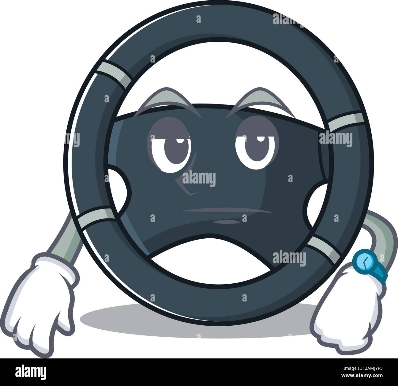 cartoon character design of car steering on a waiting gesture Stock ...
