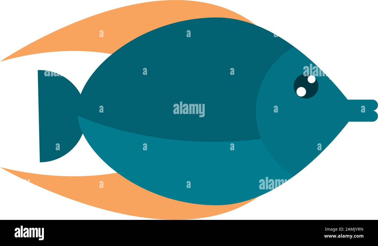 marine life, fish cartoon sea fauna animal on white background Stock ...