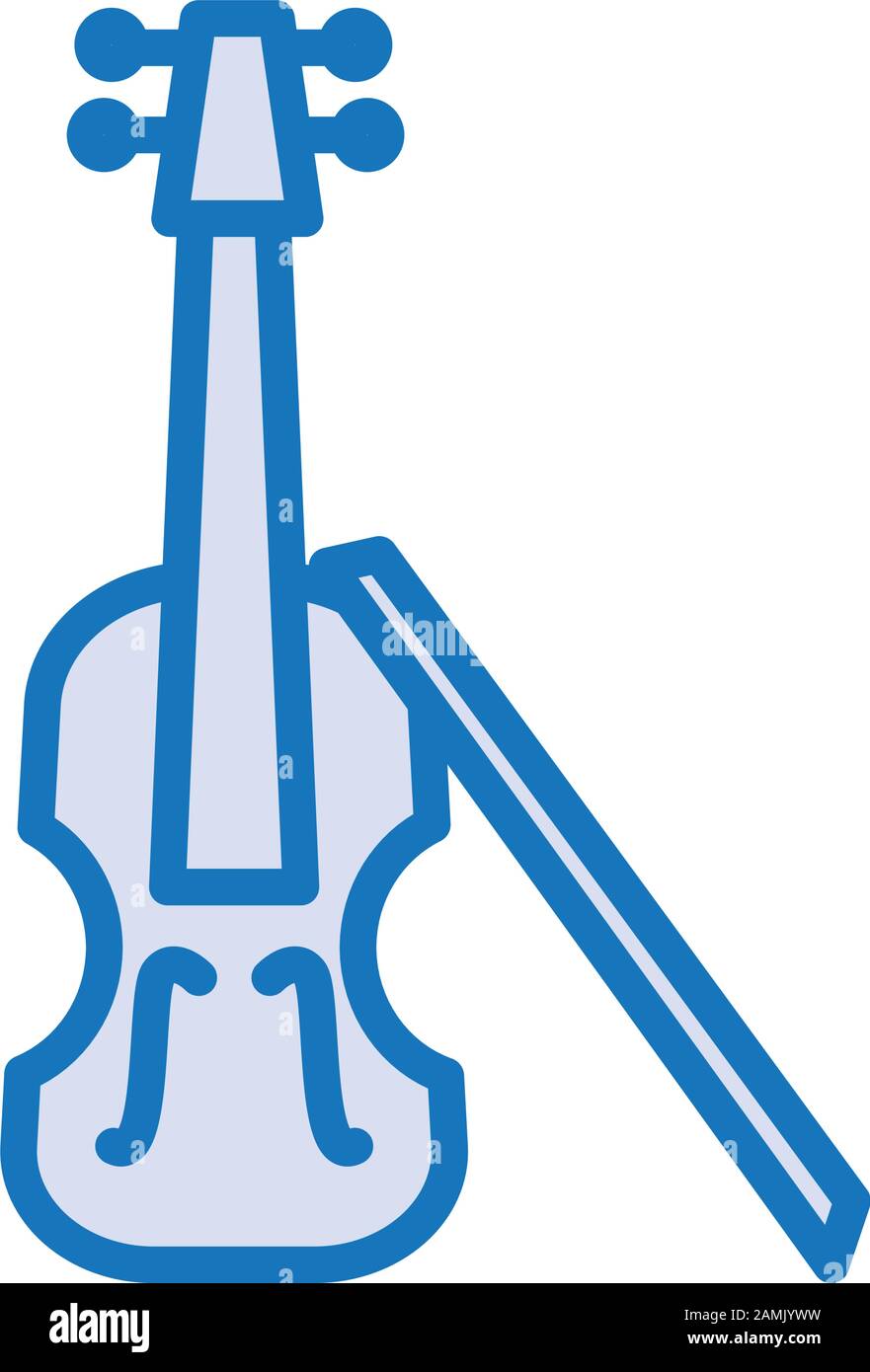 Fiddle classical music instrument pictogram hi-res stock photography ...