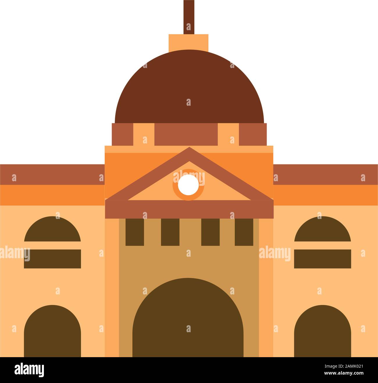 melbourne building australia icon on white background vector ...