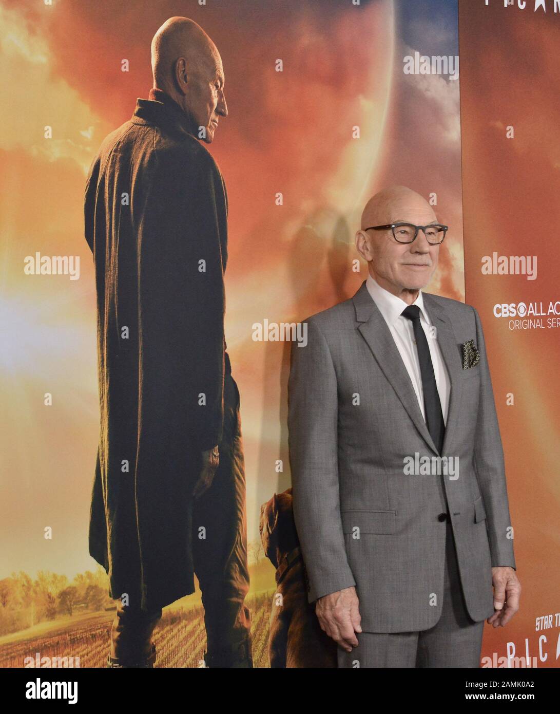 Los Angeles, USA. 13th Jan, 2020. Patrick Stewart arrives at the CBS ...
