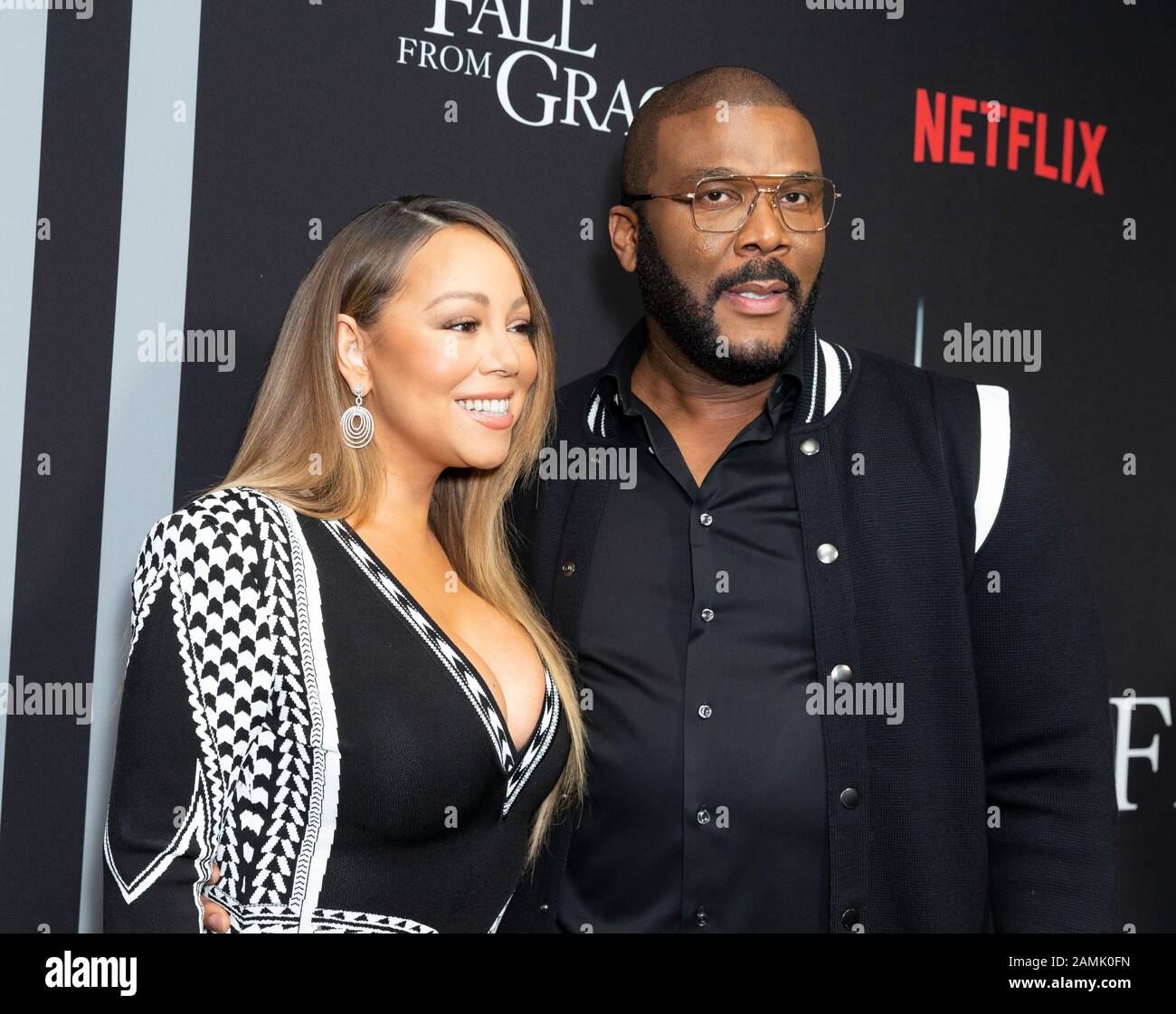 New York, NY - January 13, 2020: Mariah Carey and Tyler Perry attend ...