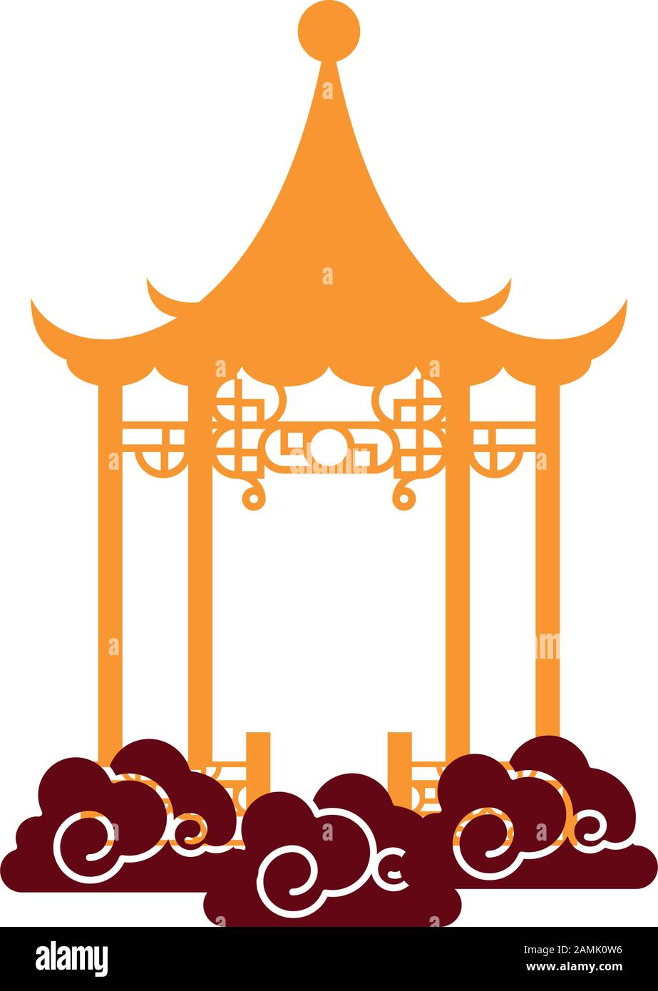 chinese culture construction isolated icon Stock Vector Image & Art - Alamy