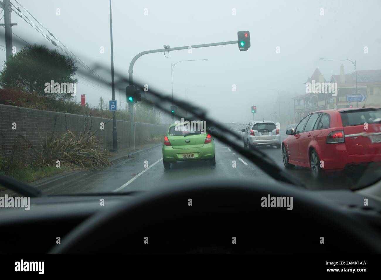 Fog drivers point of view hi-res stock photography and images - Alamy