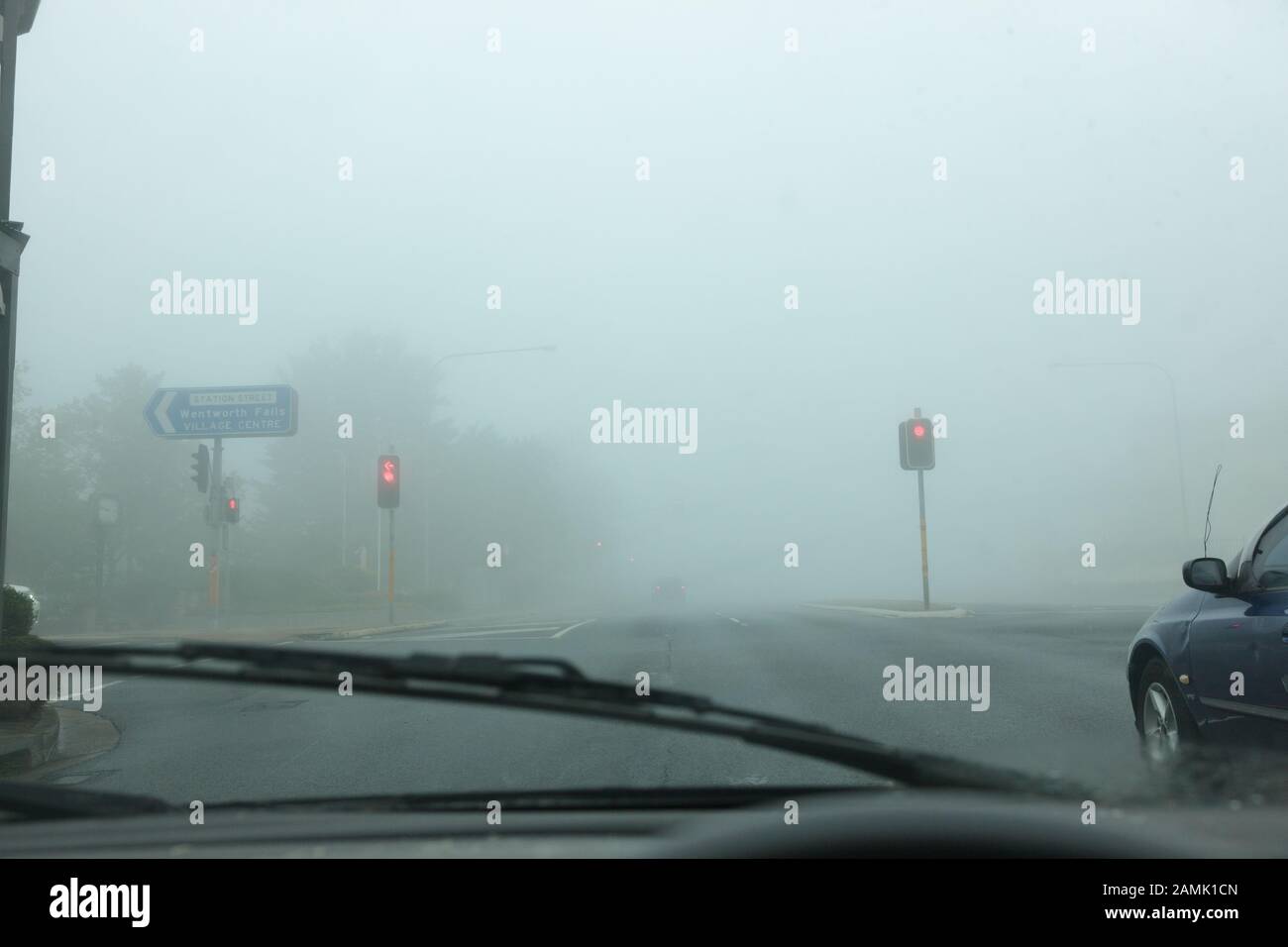 Driver Point of View, driving the mist Stock Photo - Alamy