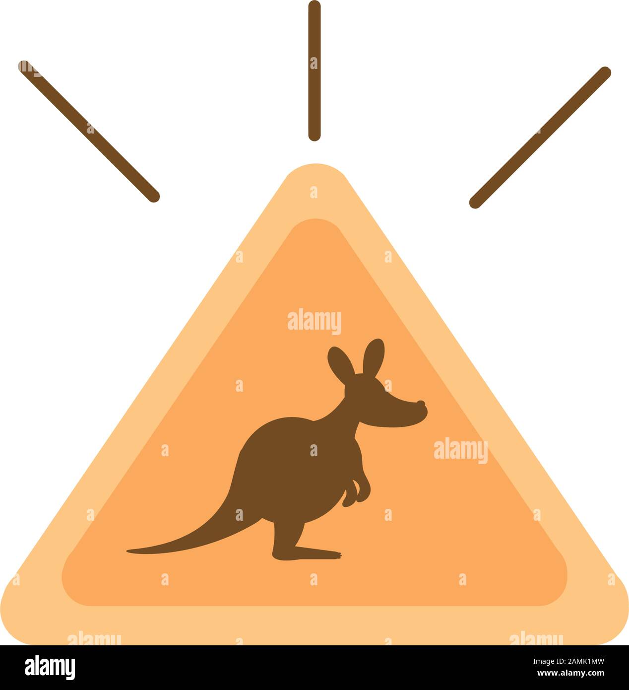 sign board traffic kangaroo australia icon on white background vector ...