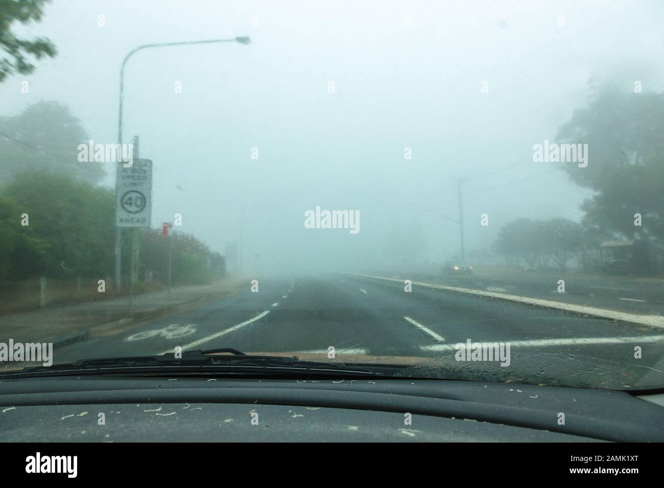 Driver Point of View, driving the mist Stock Photo - Alamy