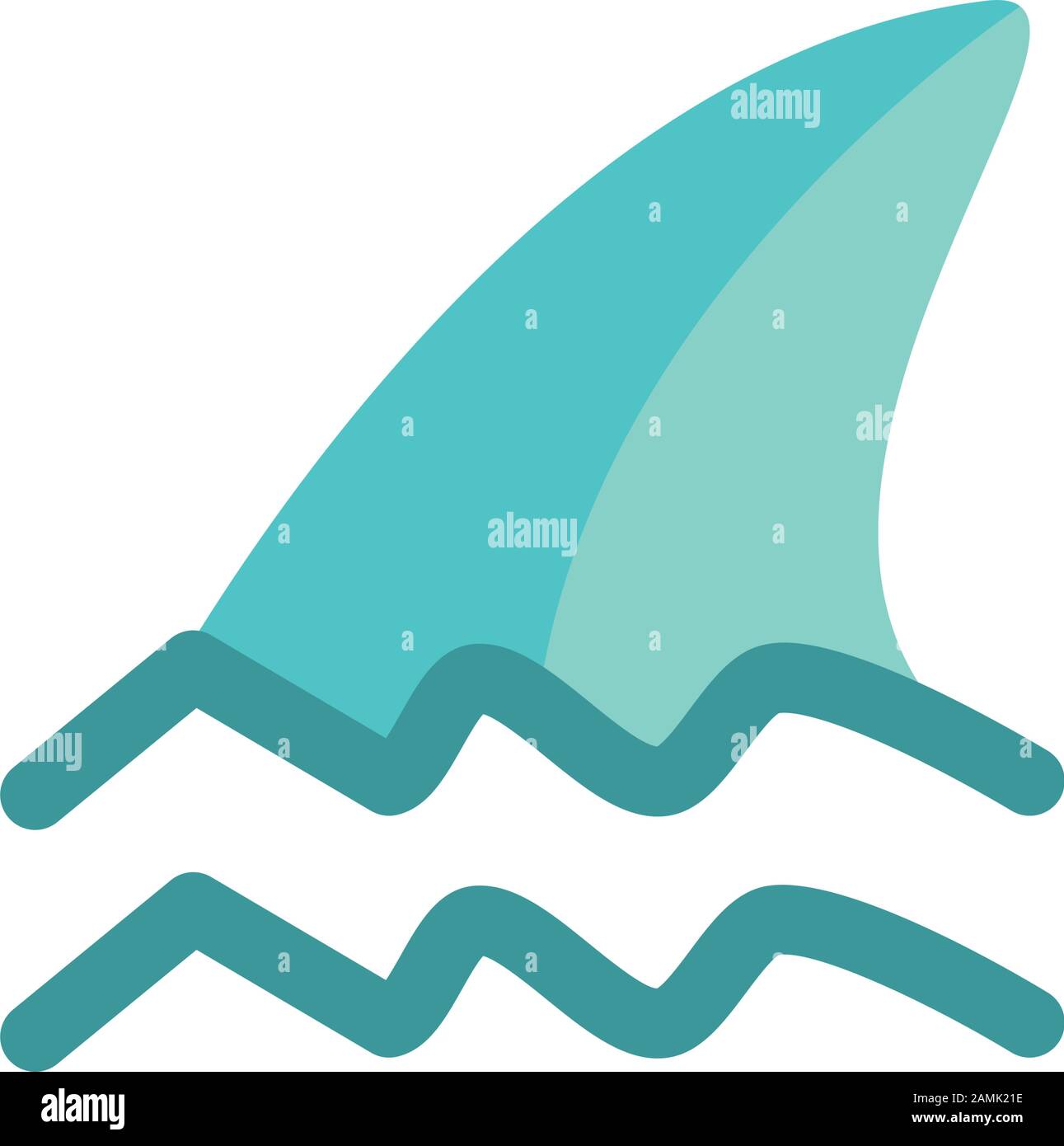 marine life, shark fin cartoon sea fauna animal on white background ...