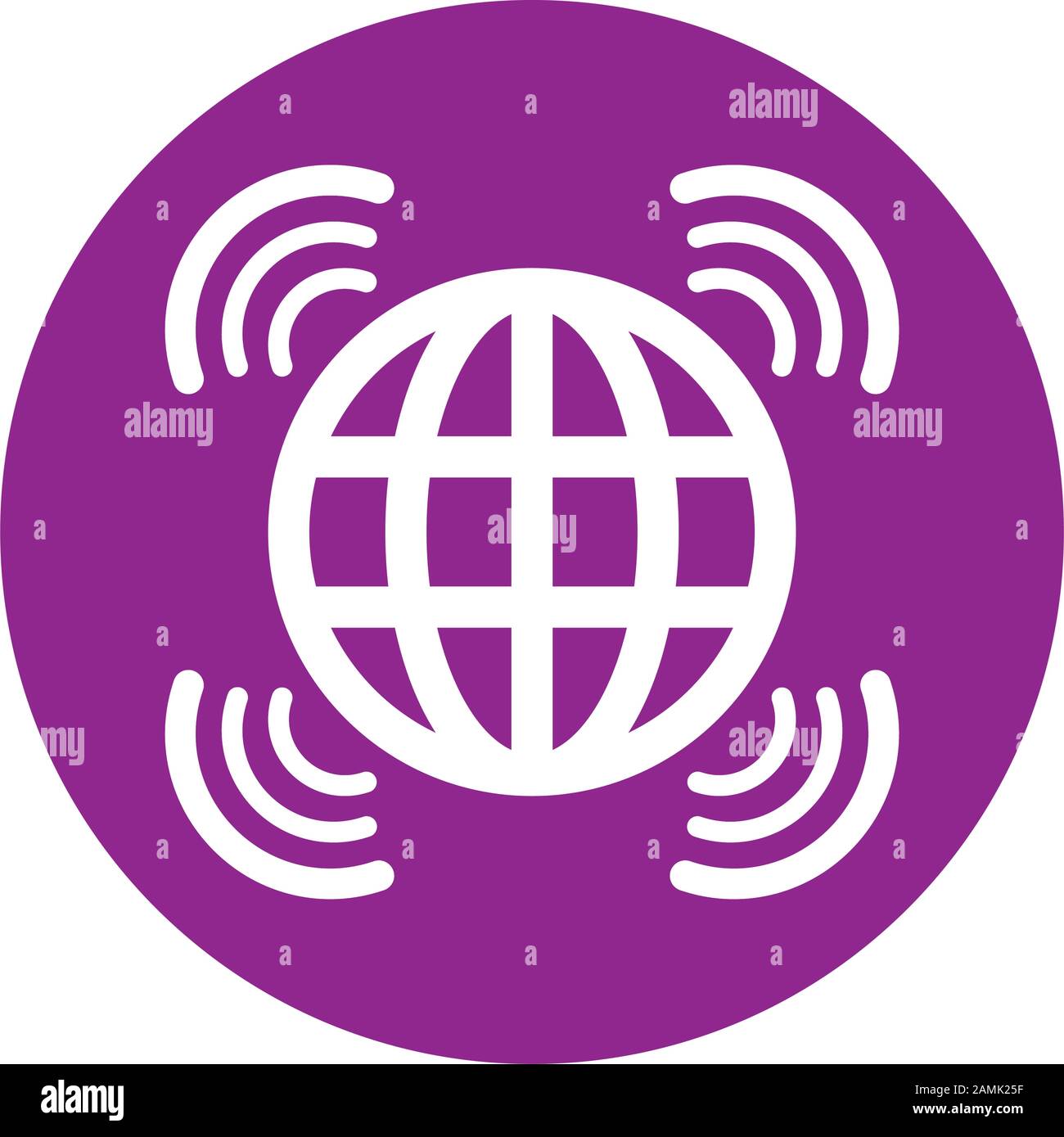 sphere browser globe with wifi signal Stock Vector Image & Art - Alamy
