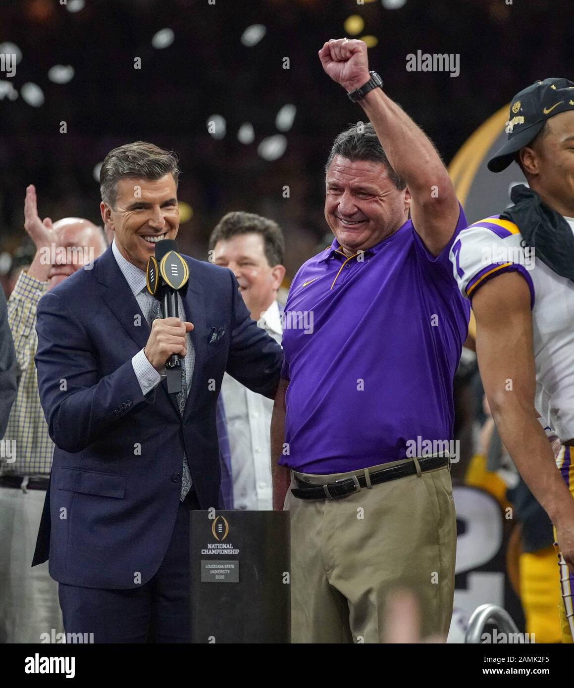 New Orleans, LA, USA. 13th Jan, 2020. LSU Head Coach Ed Orgeron ...