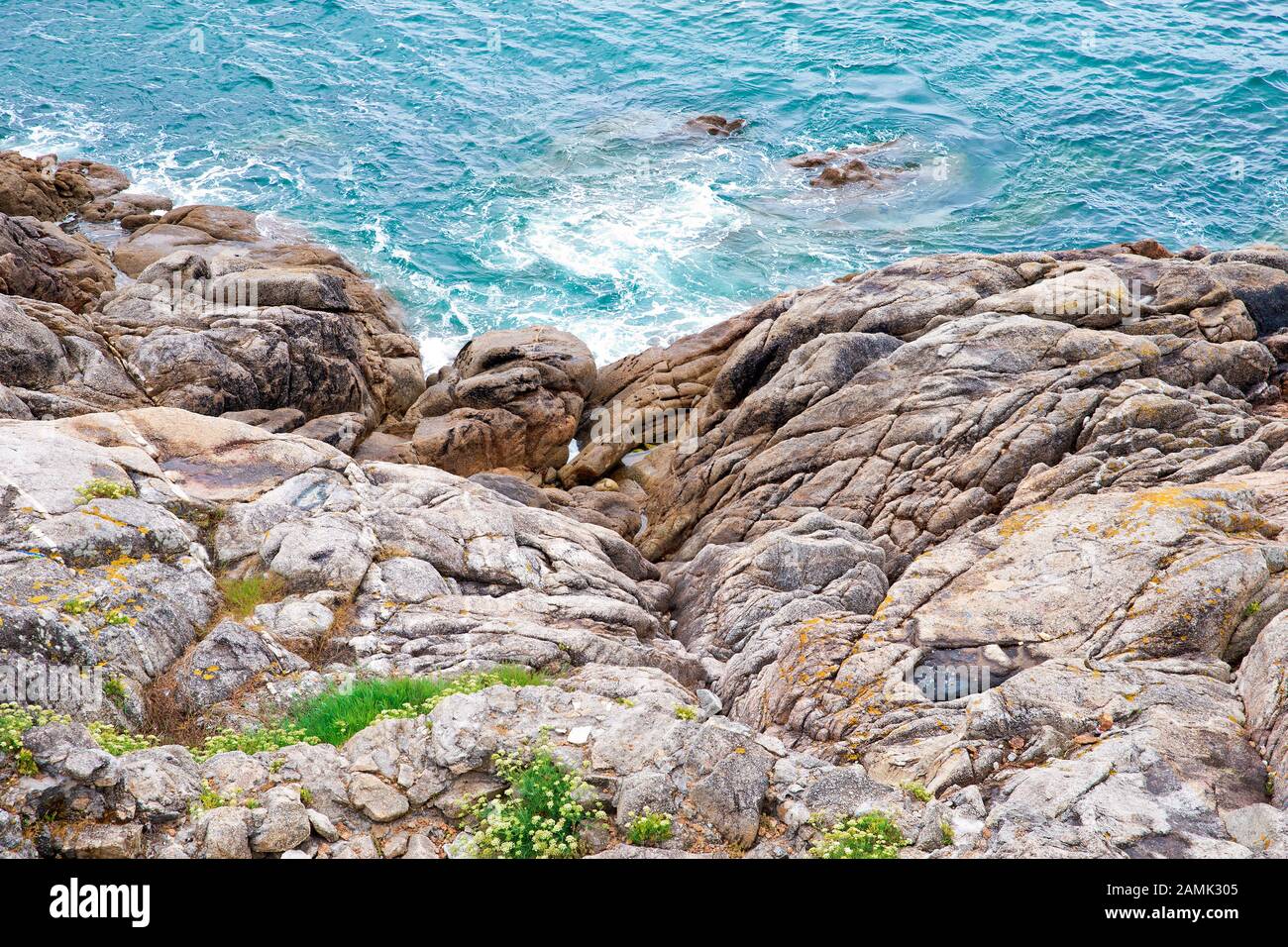 landscape with atlantic ocean and cliff. view from above Stock Photo ...