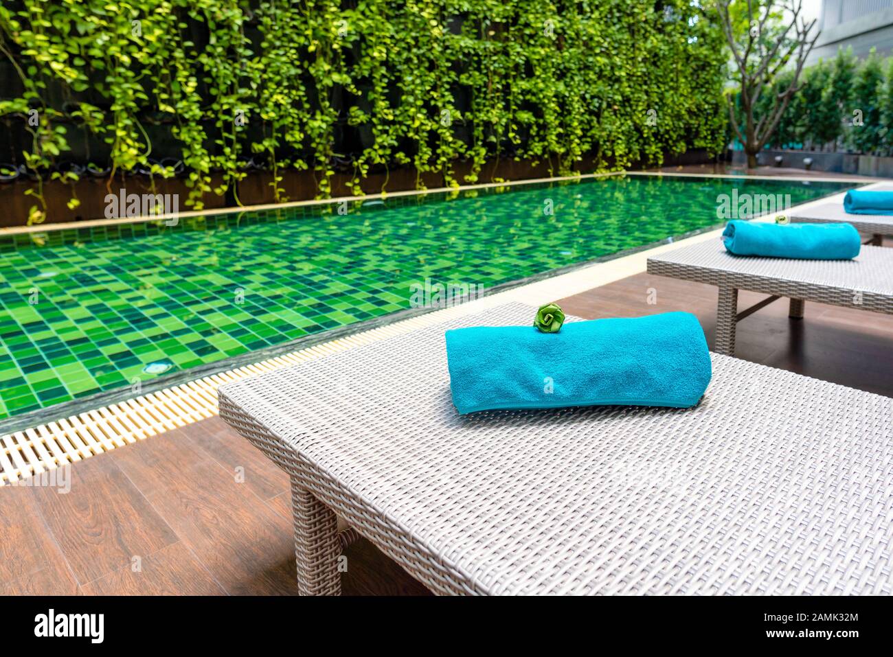 Swimming pool with little garden.Swimming is very popular sport in ...