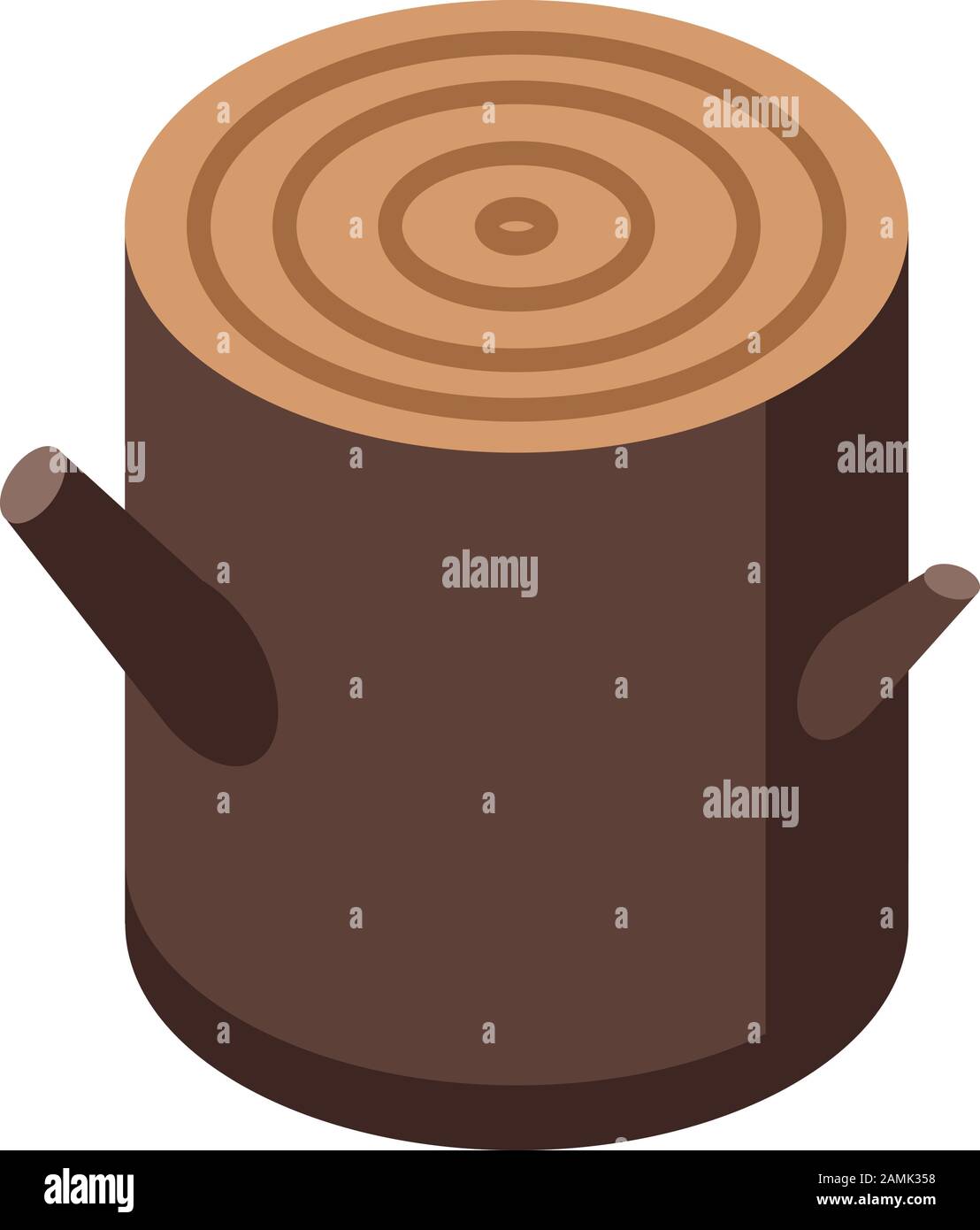 Branch tree stump icon, isometric style Stock Vector Image & Art - Alamy